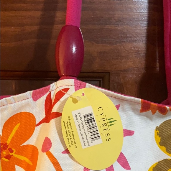 Cypress Home | Bags | Cypress Home Hot Pink Floral Print Beach Bag ...